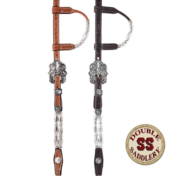 Billy Royal Double S SS Silver Ferrule Show Headstall Bridle