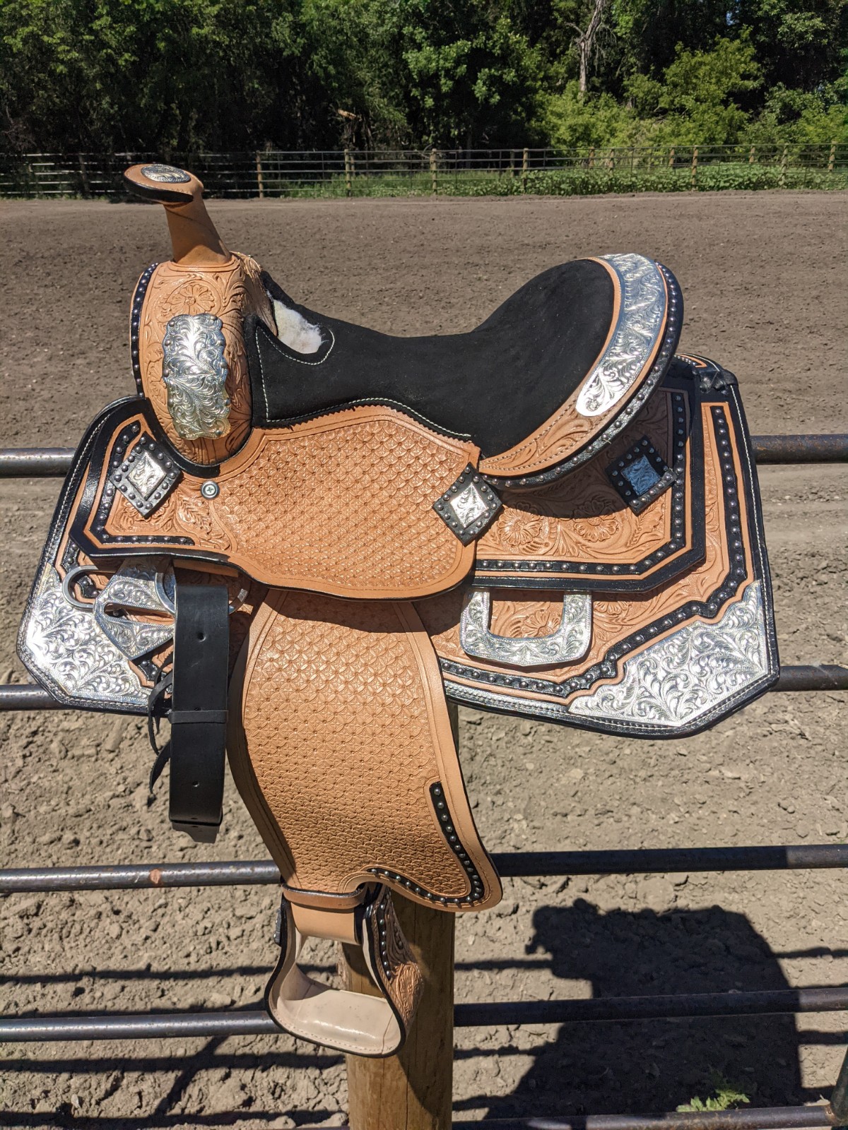 12 Inch Youth Western Show Saddle - Loaded with Silver