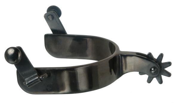 Black Iron Polished Western Spurs - Short Shank